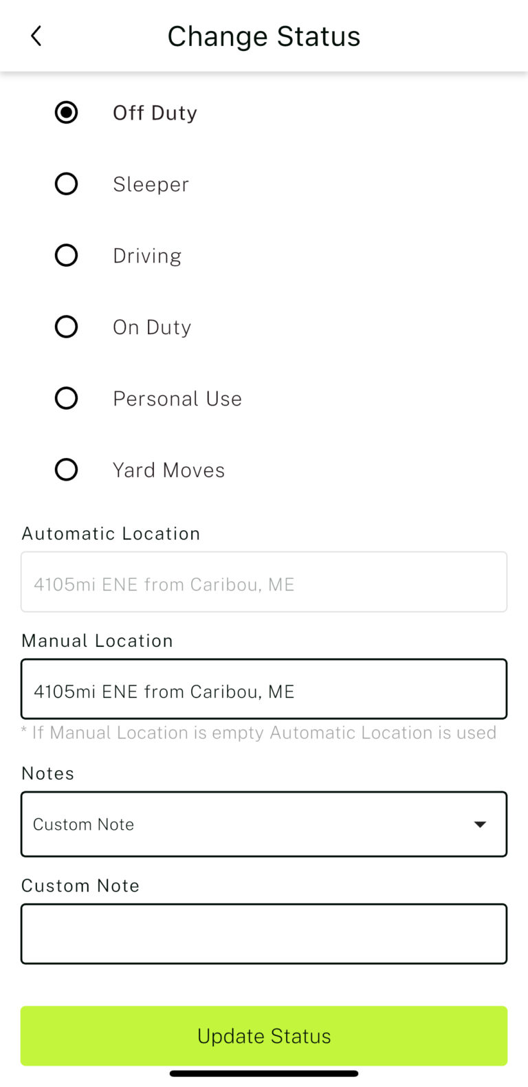 How to change status? - CountingTrucks