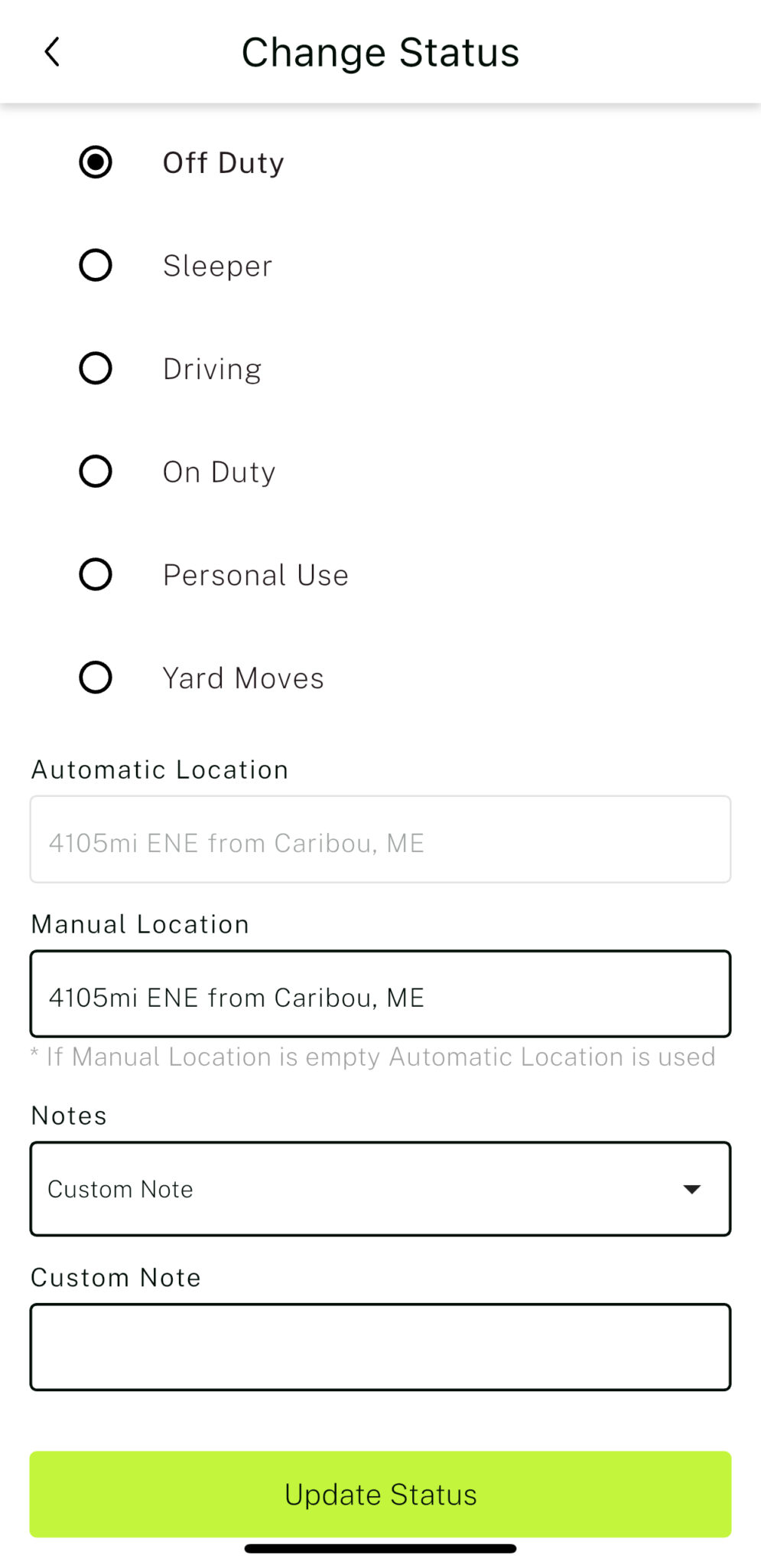 How to change status? - CountingTrucks
