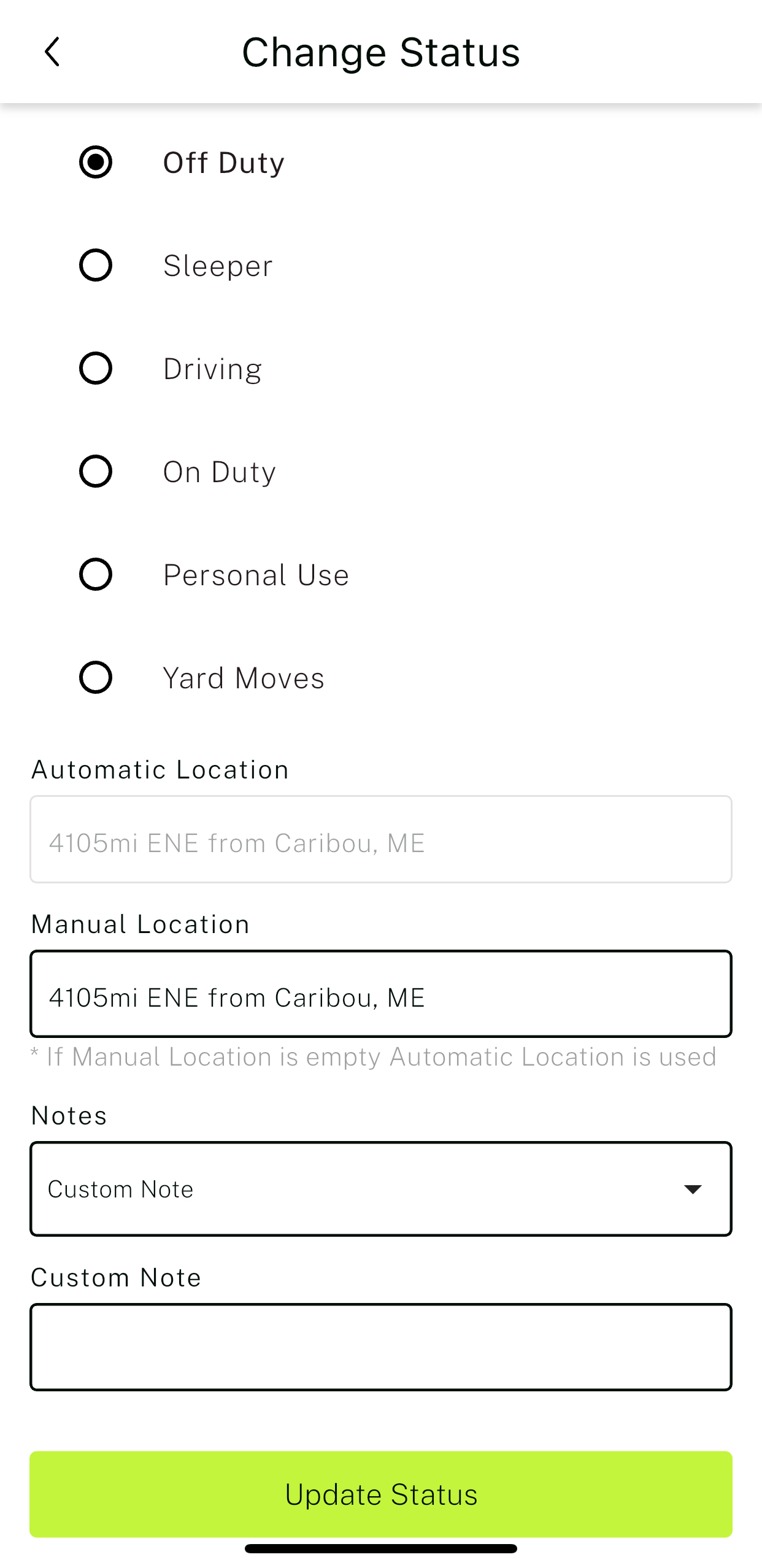 How to change status? - CountingTrucks